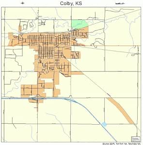 Amazon.com: Large Street & Road Map of Colby, Kansas KS - Printed ...