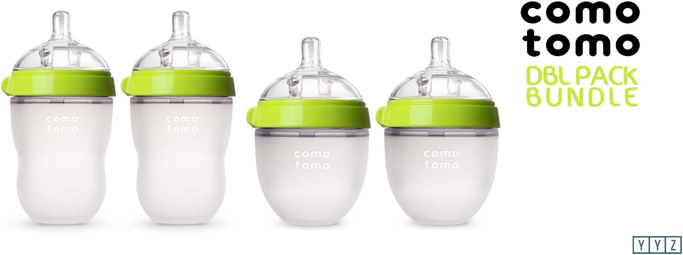 Comotomo Double Pack Bundle, Green (2x250ml, 2x150ml): Amazon.ca: Baby