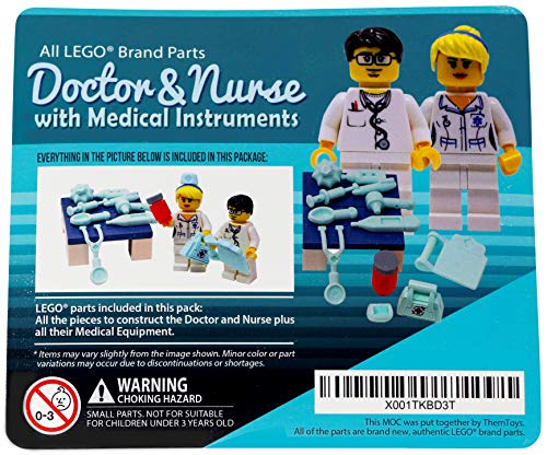 LEGO Doctor and Nurse with Medical Instruments and Bag - Custom ...