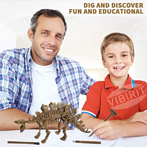 VIBIRIT Dig Up Dinosaurs Skeleton Set,Dinosaur Digging Fossil Kit Model ...