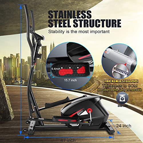 ANCHEER Elliptical Machine, Quiet & Smooth Magnetic Elliptical Cross ...