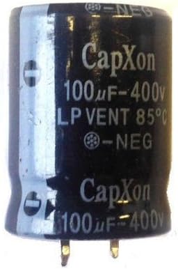CAPXON CAPACITOR 100uF 400v LP VENT 85°C COMPONANT: Amazon.co.uk ...
