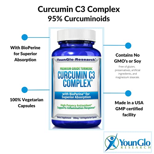 Curcumin C3 Complex With BioPerine - Powerful Health Benefits - Non-GMO ...