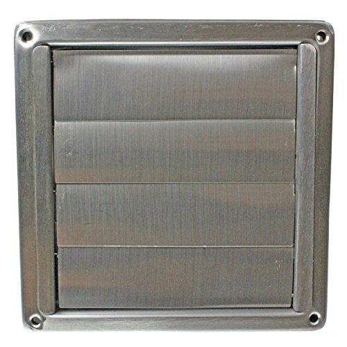 Spares2go Stainless Steel Square External Extractor Wall Vent Outlet ...