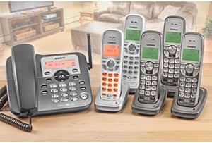 Amazon.com : Uniden DECT1588-5 DECT 6.0 Corded/Cordless Combo Phone ...