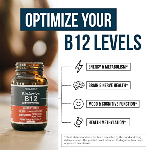 BioActive Vitamin B12 - 5000 mcg, Contains 3 BioActive B12 Forms Plus ...