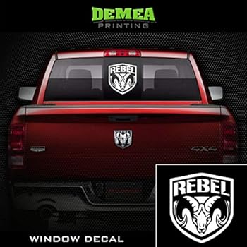 Amazon.com: Reflective Concepts -"REBEL" Emblem Inlay Decal Sticker ...