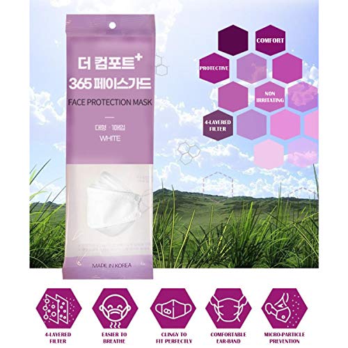 [10 Pack] [Face Guard] 4-Layers Face Safety Mask with Ear Loop for ...