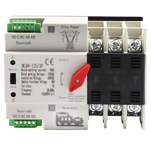 XINTAIHELE Mini ATS Automatic Transfer Switch Dual Power Changeover ...
