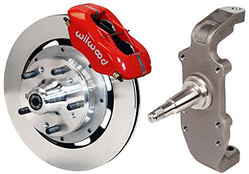 Buy WILWOOD FRONT DISC BRAKE & 2" DROP SPINDLE KIT, 12" ROTORS, RED ...