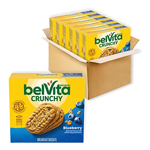 belVita Blueberry Breakfast Biscuits, 30 Total Packs, 6 Boxes (4 ...