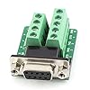 Sysly DB9 Male and DB9 Female D-SUB Adapter Plate Connector RS232 Serial to Terminal Board ...