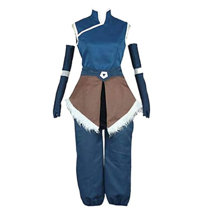 Halloween The Legend Korra Cosplay Costume Womens Blue Red Water Tribe ...