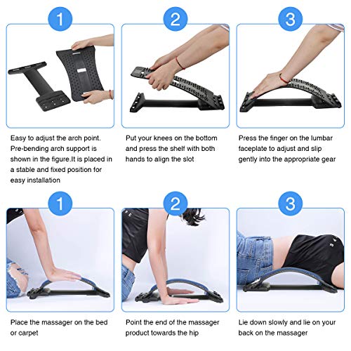 Back Stretcher, Lumbar Stretching Device, Easy Comfort Lumbar Support ...