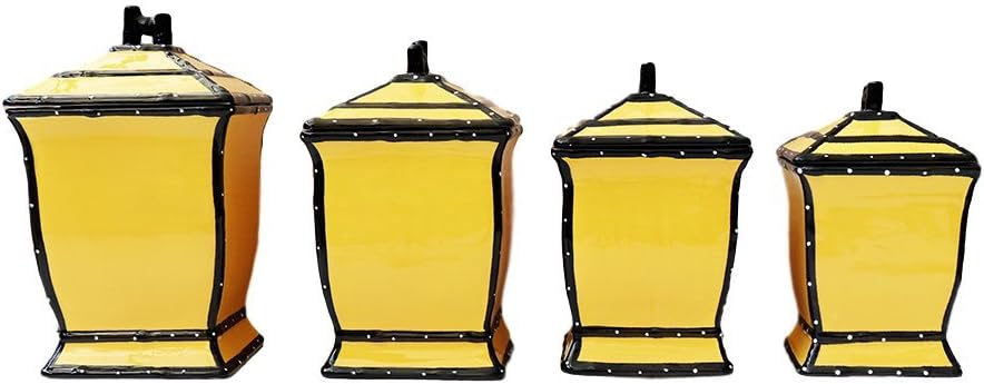 Amazon.com: Tuscany Pistachio Green, Ruffle 4-Piece Canister Set, Your ...
