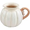 Amazon.com: Mud Pie White Pumpkin Pitcher, 73 oz, Cream : Home & Kitchen