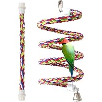 Parrot Climbing Rope Swing Cage Accessories Bird Rope Perch & Swing - 3 ...