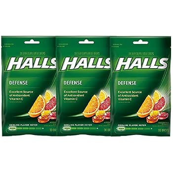 Amazon.com: Halls Defense Vitamin C Drops Assorted Citrus - 30 ct, Pack ...