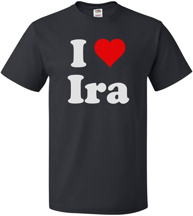 Amazon.com: ShirtScope I Love Ira T Shirt I Heart Ira Tee: Clothing