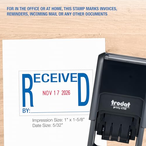 Trodat Printy 4750 Date Stamp With English Message Received – Self ...
