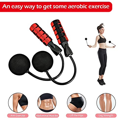 Mgotu Cordless Jumping Rope-Weighted Jumprope, Ropeless Skipping Rope ...