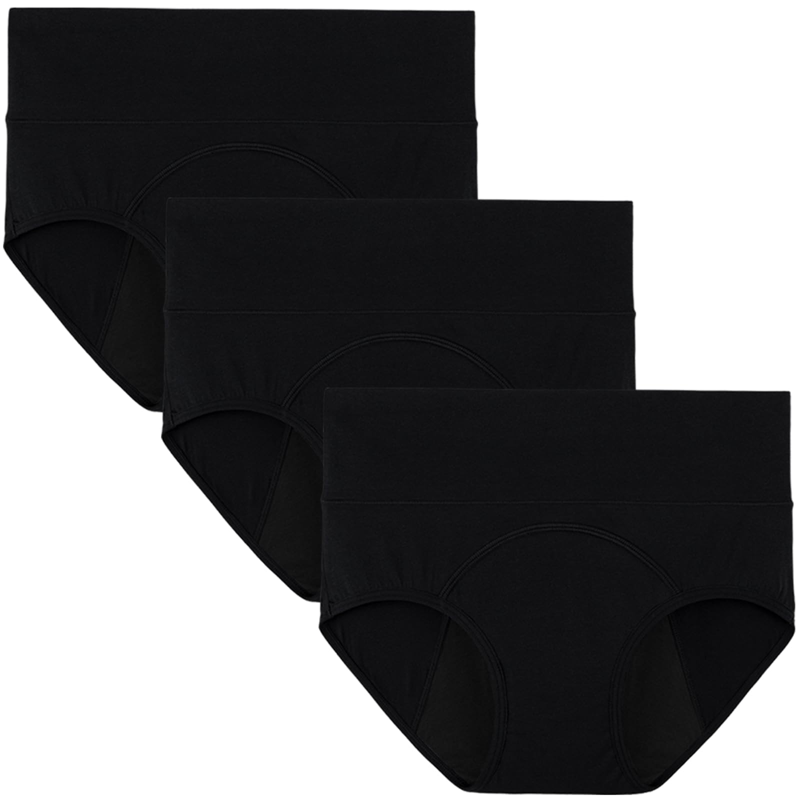 INNERSY Womens High Waisted Period Underwear Menstrual Leakproof Cotton ...