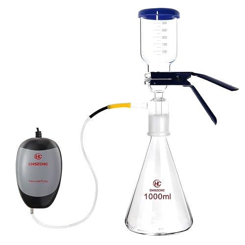 1000ml Glass Vacuum Suction Filter, Lab Vacuum Filtration Distillation ...