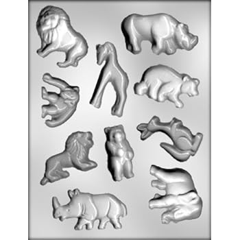 Amazon.com: CK Products Small Zoo Animal Assortment Chocolate Mold ...