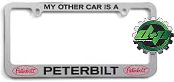 Amazon.com: Peterbilt Truck Chrome License Plate Frame tag Diesel Gear ...