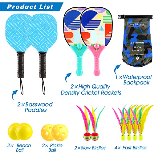 Pickleball Family Game Kits, Lightweight Pickleball Set with Honeycomb ...