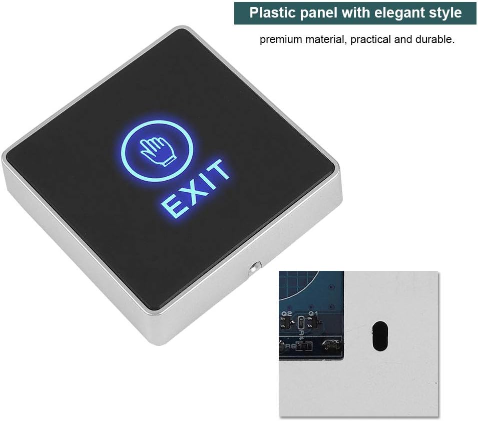 Exit Button for Door Access Control,Door Touch Exit Release Unlock Button Switch,with Panel,LED ...