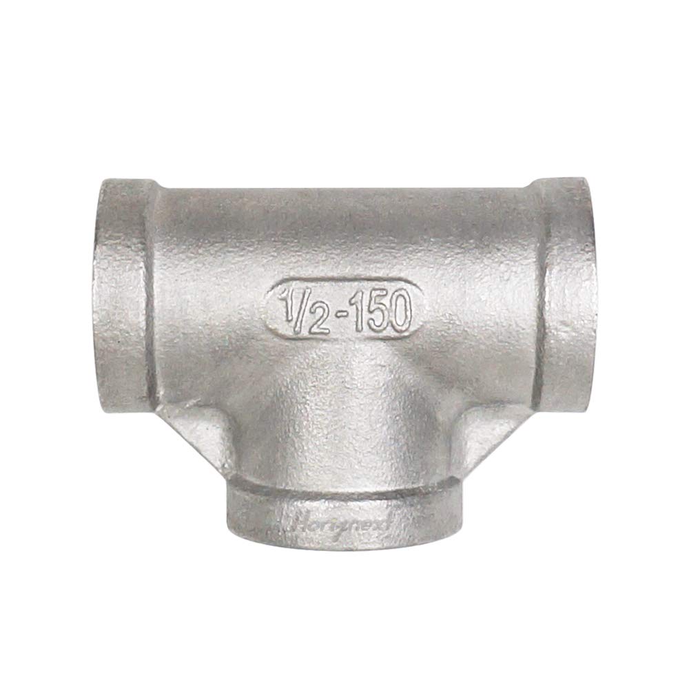 Amazon.com: Horiznext npt 1/2" inch tee, Threaded Stainless Steel Pipe ...
