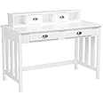Amazon.com: Yaheetech Writing Computer Desk Secretary Desk with ...