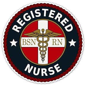 Amazon.com: BSN NP Registered Nurse RN Caduceus Emblem Seal Vinyl Decal ...