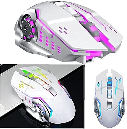 Wireless Gaming Mouse Q13, Rechargeable, Silent Backlit USB Optical ...