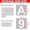YEAJON 7 Inch Letter Stencils and Numbers, 36 Pcs Alphabet Art Craft ...