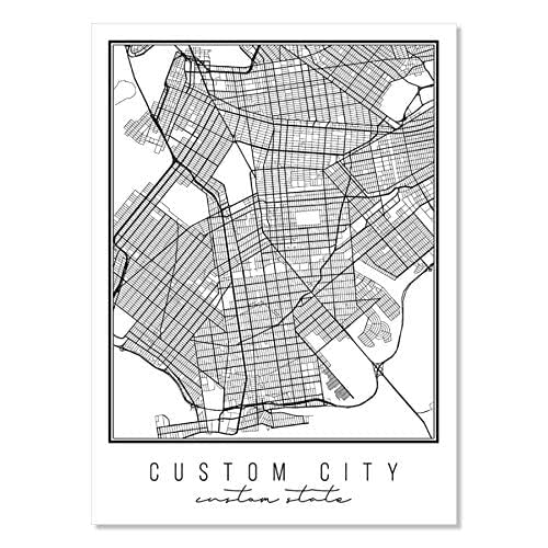 Amazon.com: Custom Personalized Street Map Print, Unframed: Handmade