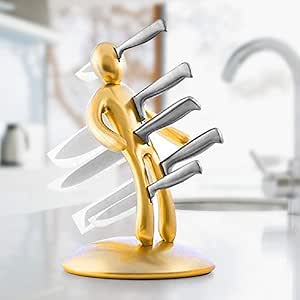 JAHETEC Kitchen Knife Sets, Premium Stabbing Man Holder Stainless Steel ...
