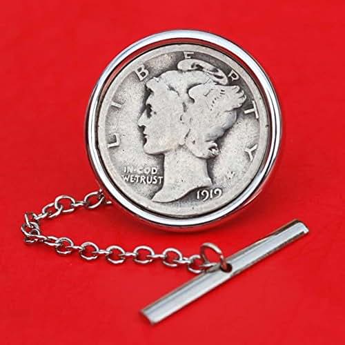 Amazon.com: US 1919 Mercury Dime 90% Silver 10 Cent Coin Silver Plated ...