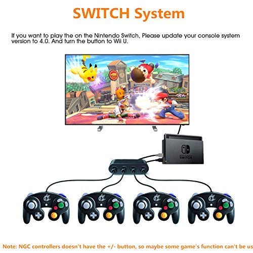 [2019 Upgraded] Switch Gamecube Controller Adapter, MEEARO Super Smash ...
