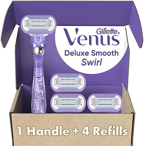 Gillette Venus Extra Smooth Swirl Razors for Women, 1 Venus Razor, 4 ...