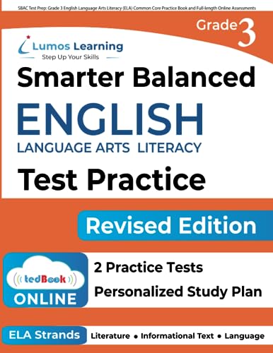 SBAC Test Prep: Grade 3 English Language Arts Literacy (ELA) Common ...