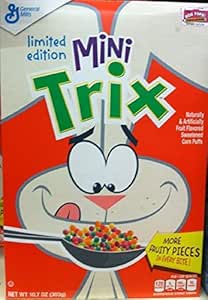 Amazon.com: General Mills, Trix Minis, Limited Edition Cold Cereal, 10 ...