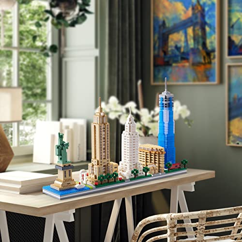 Lukhang New Architecture New York Skyline Building Set Model Kit and Gift for Kids and Adults ...