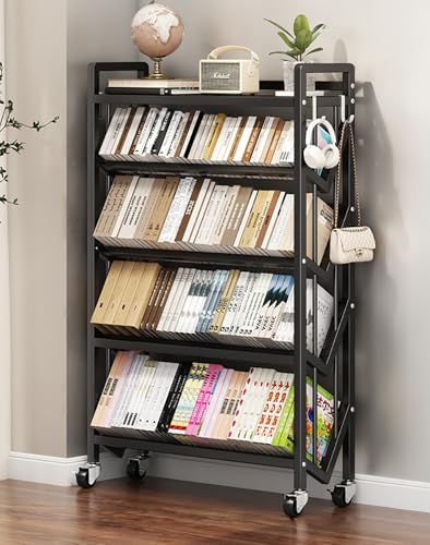 2 Tier All-Metal Rolling File Cart With Locking Wheels, Lightweight But ...