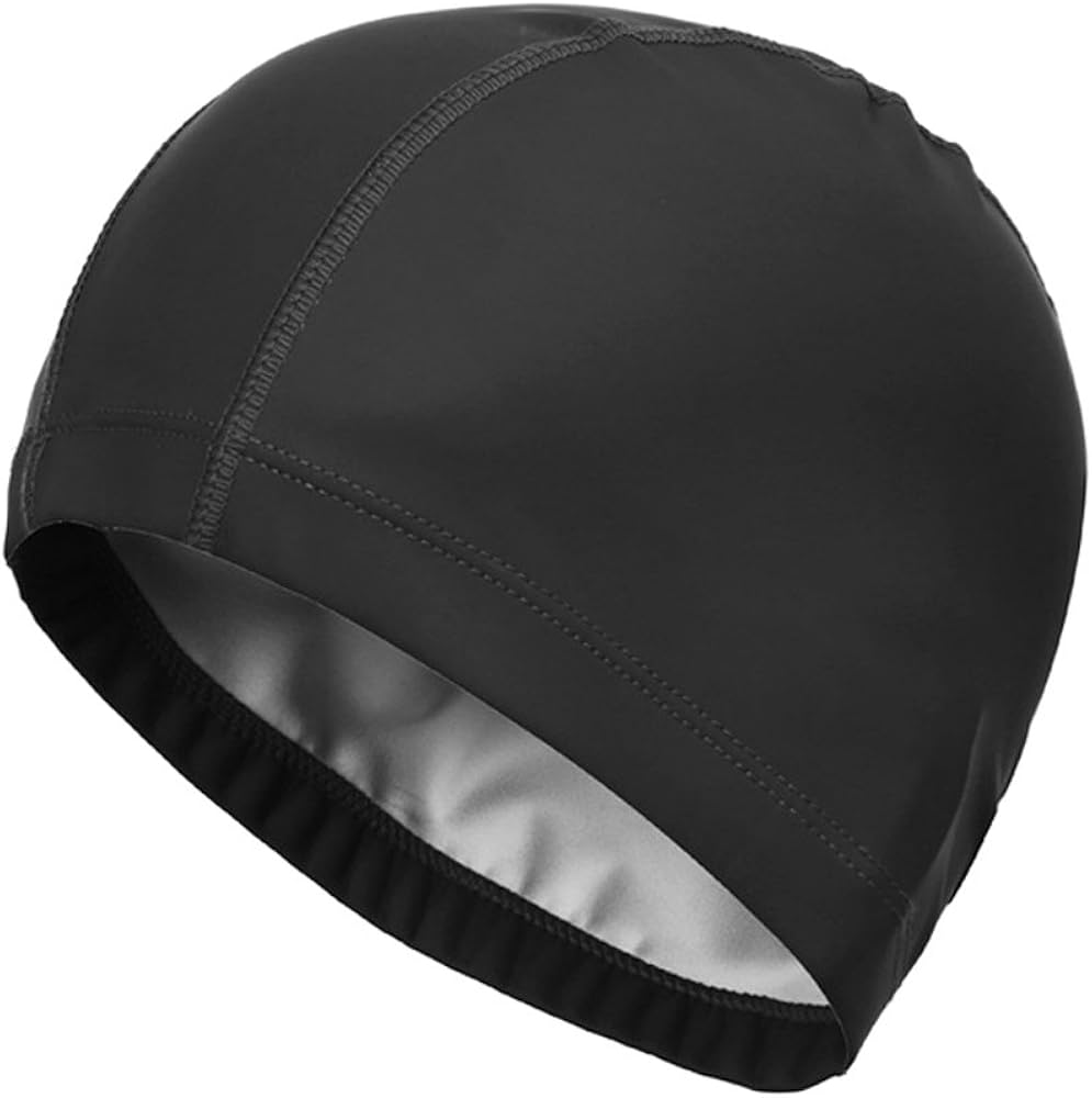 Xiton PU-Badekappe wasserdichte Badekappe für Erwachsene (schwarz ...