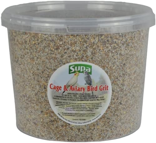 Supa Cage and Aviary Bird Grit, 3 Litre Bucket, Combination Of Soluble ...