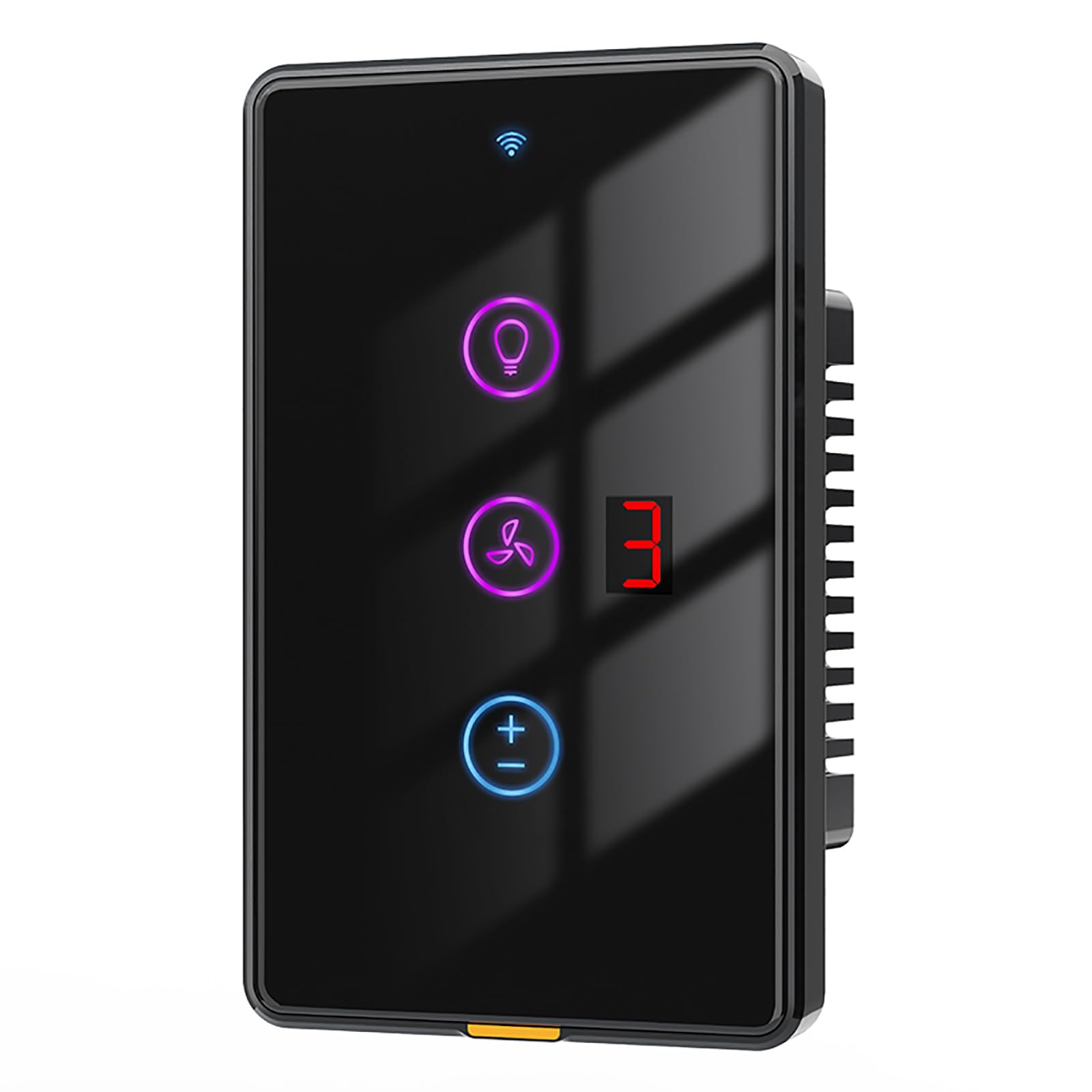 YIFAN WiFi Smart Ceiling Fan Light Wall Switch, 5 Speed Fan and Light ...