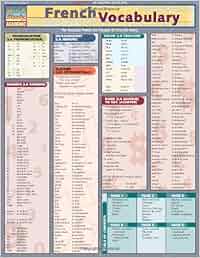 French Vocabulary: Inc. BarCharts: 9781572225336: Books - Amazon.ca