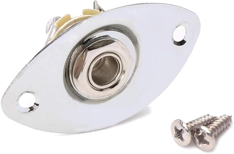 SUPVOX Indented 1/4 Inch Oval Guitar Pickup Output Input Jack Plug ...
